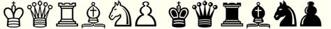 Unicode Fonts With Chess Piece Images