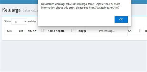 Modul Keluarga Error Issue 446 OpenSID OpenDK GitHub
