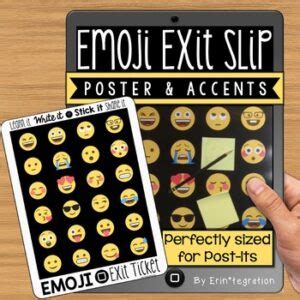 Emoji Exit Ticket Poster And Bulletin Board Set Erintegration