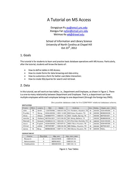 Fillable Online A Tutorial On Ms Access Fax Email Print Pdffiller
