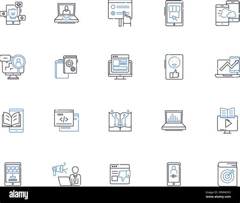 Cloud Computing Outline Icons Collection Cloud Computing Storage