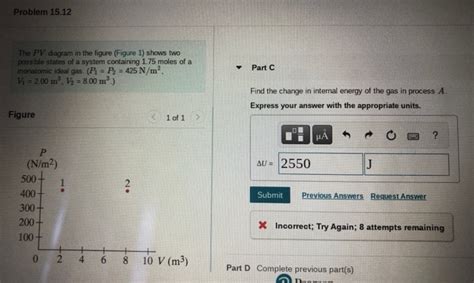 Solved Problem 15 12 The Pv Diagram In The Figure Figure 1