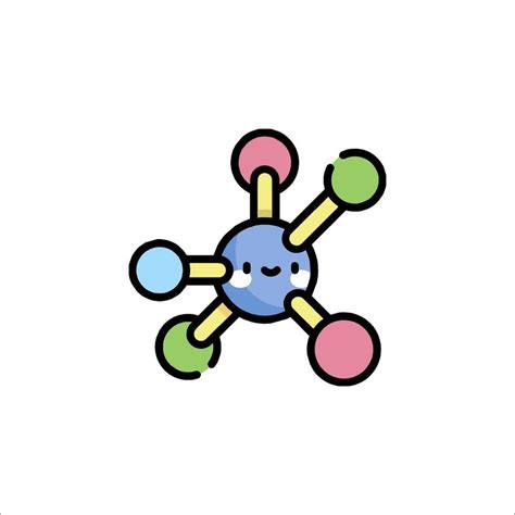 A Cartoon Molecule With Four Balls On It 53939025 Vector Art At Vecteezy