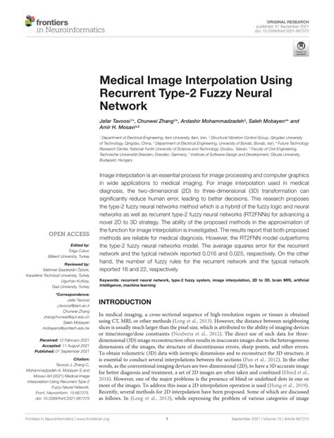 Pdf Medical Image Interpolation Using Recurrent Type 2 Fuzzy Neural Network