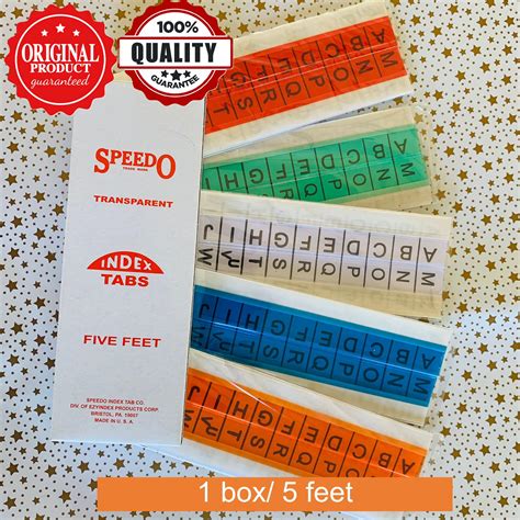 Index Tab Speedo Box Of 5 Feet Lazada Ph