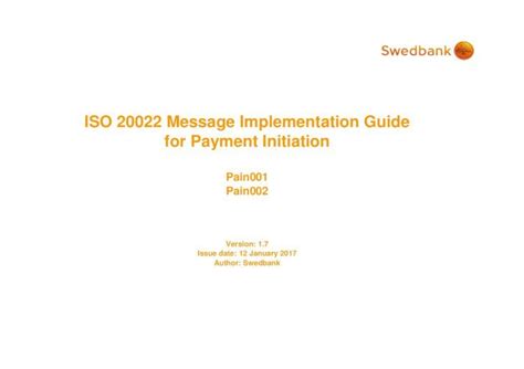 Pdf Iso 20022 Message Implementation Guide For Payment Initiation