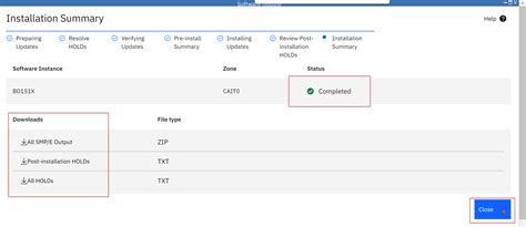 17 the software instance is now shown in the completed updates list