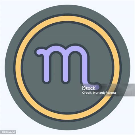 아이콘 전갈자리 기호입니다 별자리 기호와 관련이 있습니다 색상 메이트 스타일 심플한 디자인 편집 가능 간단한 일러스트레이션 0