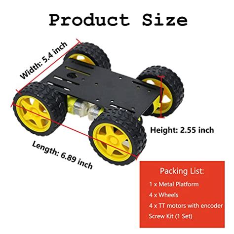Premium 4wd Smart Robot Car Chassis Platform Kit For Arduino Raspberry Pie