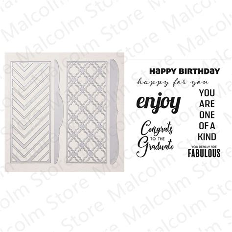 슬림 속담 금속 절단 다이 및 Diy 스크랩북 장식 엠보싱 템플릿 인사말 카드 수제 2022 새로운 클리어 스탬프절단 다이스 Aliexpress