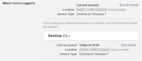 how to close active and unwanted sessions on facebook
