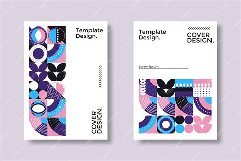 Free Vector Abstract Bauhaus Geometric Pattern Background Vector Circle Triangle And Square