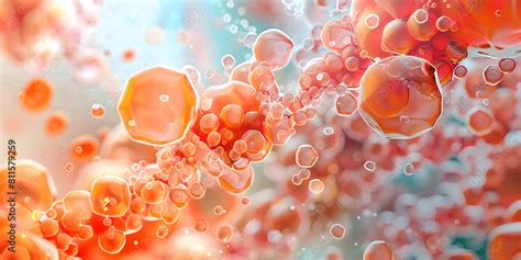 Human Blood Cells In Color Background Hemorrhoid Cellular Therapy And