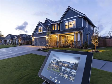 Smart Home Automation Control Your House With A Tablet Stock Illustration Illustration Of
