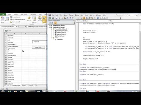 فیلم آموزشی Excel Vba حذف آیتم با دوبار کلیک کردن روی جعبه لیست و تنظیم فهرست پس از حذف آیتم