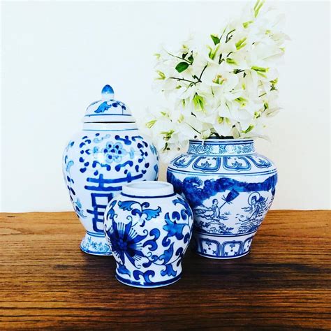 Small Blue And White Ginger Jars Blue And White White Ginger Jars