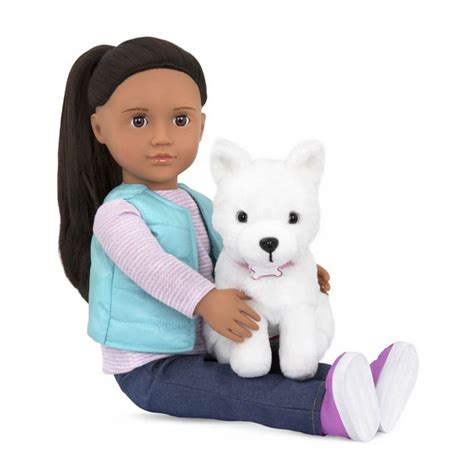 Poupée 46 Cm Our Generation Avec Chien Cassie Rose Pour Enfant Dès