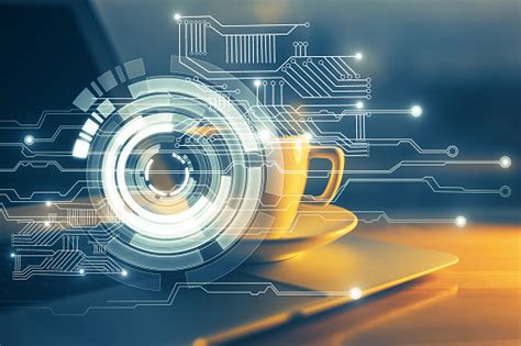 데스크톱 컴퓨터 및 기술 테마 홀로그램의 이중 노출 소프트웨어 개발의 개념 0명에 대한 스톡 사진 및 기타 이미지 0명 개념 개발 Istock