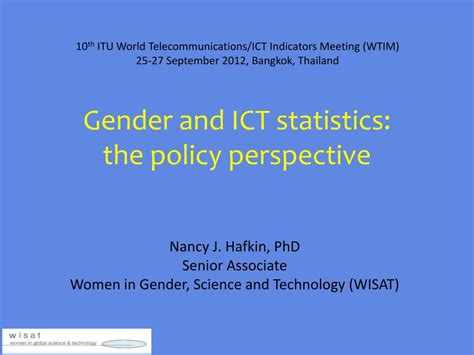 PPT Gender And ICT Statistics The Policy Perspective PowerPoint Presentation ID 2518625