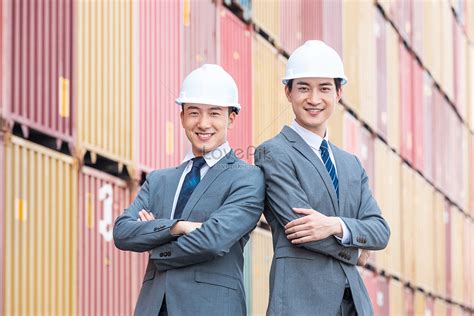 항구 컨테이너 물류 작업자 사진 무료 다운로드 Lovepik
