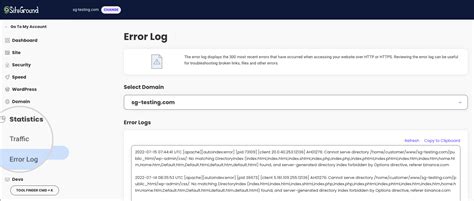 How To Find And Export The Server Error Log For Your Site Siteground Kb