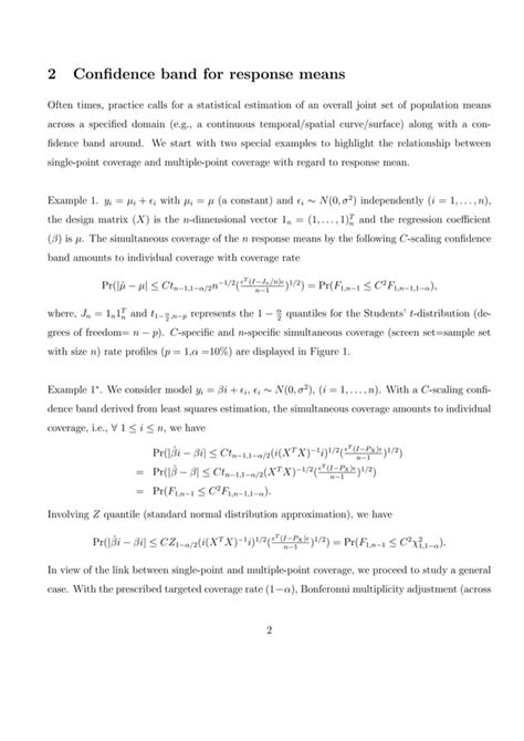 A Note On Confidence Bands For Linear Regression Means 07 24 2015 Pdf
