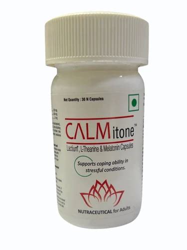 Aureate Calmitone Lactunt L Theanine Melatonin Capsules Packaging Type