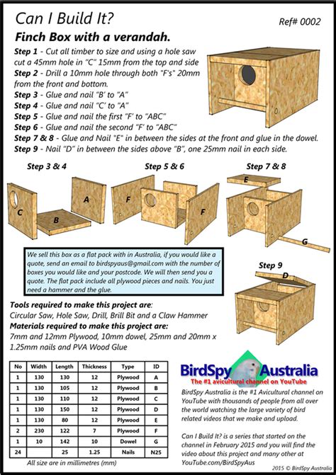 Simple Finch Nest Box