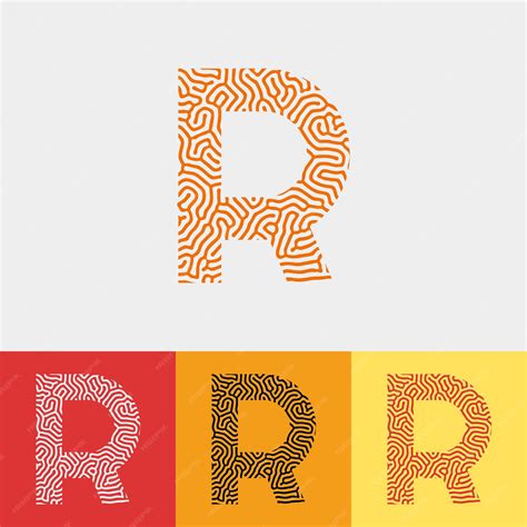 Premium Vector Letter Initial Vector Design With Line Noodle Texture