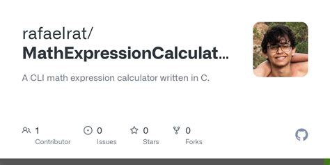 github rafaelrat mathexpressioncalculator a cli math expression