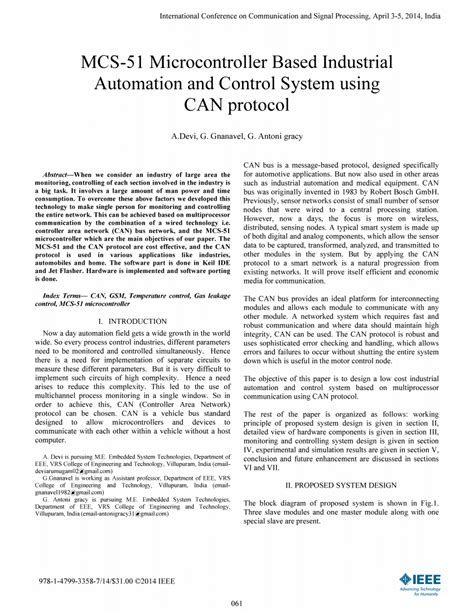 Pdf Mcs 51 Microcontroller Based Industrial Automation And Control