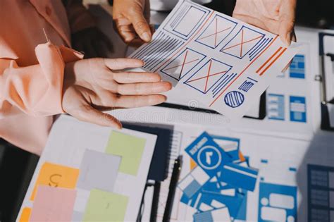 Young Asian Business Creative Team Work Together Mobile Application Software Design Project