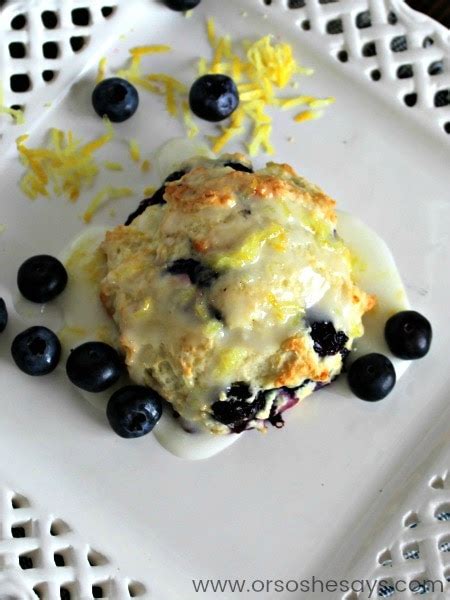 Lemon Blueberry Drop Scones ~ Super Easy Recipe She Jana