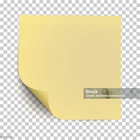 사무실 노란 종이 스티커를 왼쪽된 아래 모서리 및 그림자 투명 한 배경에 고립 드러 서식 파일 벡터 게시물 참고입니다 접착식