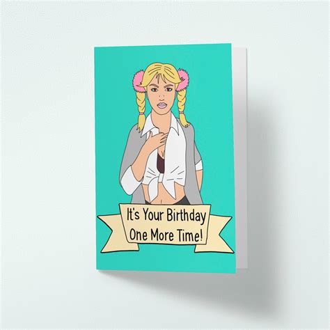 Britney Spears Happy Birthday Greetings Card Its Your Etsy