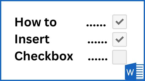 How To Insert A Clickable Checkbox In Microsoft Word Youtube