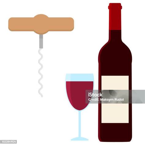와인 병 및 적포도주 와인 유리의 벡터 아이콘입니다 플랫 스타일입니다 갈색에 대한 스톡 벡터 아트 및 기타 이미지 갈색 그림자 긴 Istock