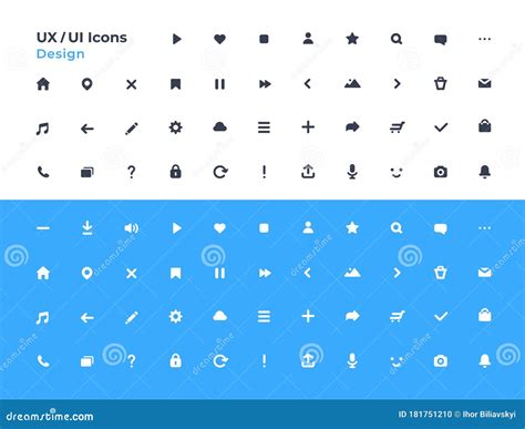 Ui Icons Set Vector For Mobile Web Social Media Business User Interface Elements For
