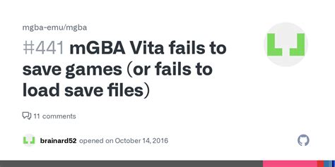MGBA Vita Fails To Save Games Or Fails To Load Save Files Issue 441 Mgba Emu Mgba GitHub