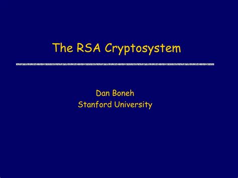 Ppt The Rsa Cryptosystem Powerpoint Presentation Free Download Id1385268