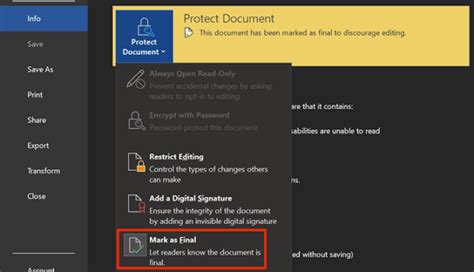How To Restrict Editing On Word Documents
