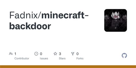 github fadnix minecraft backdoor