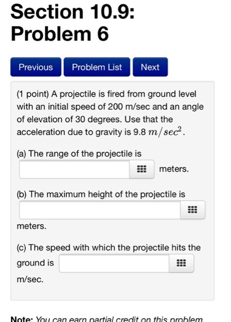 Solved A Projectile Is Fired From Ground Level With An Chegg