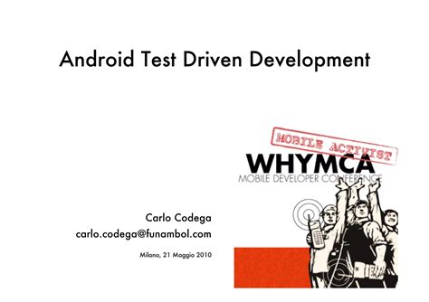 Android Test Driven Development Ppt