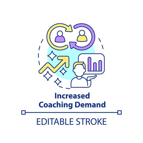 Increased Coaching Demand Concept Icon Business Coaching Trend Abstract Idea Thin Line
