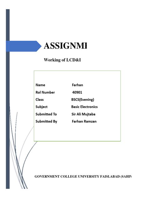 Assignment Of Basic Electronics Pdf Liquid Crystal Display Pn Junction