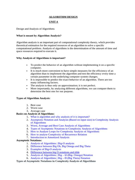 Algorithm Design Unit 4 Pdf Dynamic Programming Computational Complexity Theory