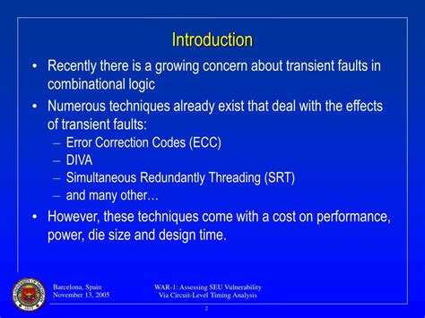 Ppt Assessing Seu Vulnerability Via Circuit Level Timing Analysis