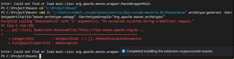 can t create a project when mvn is not installed · issue 352