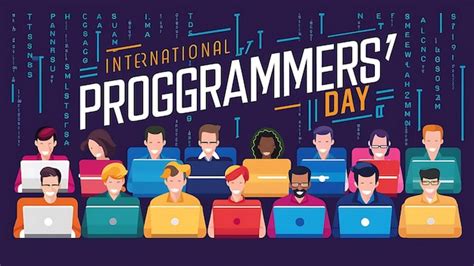 International Programmers Day Flat Illustration 3d Render Typography Premium Ai Generated Image
